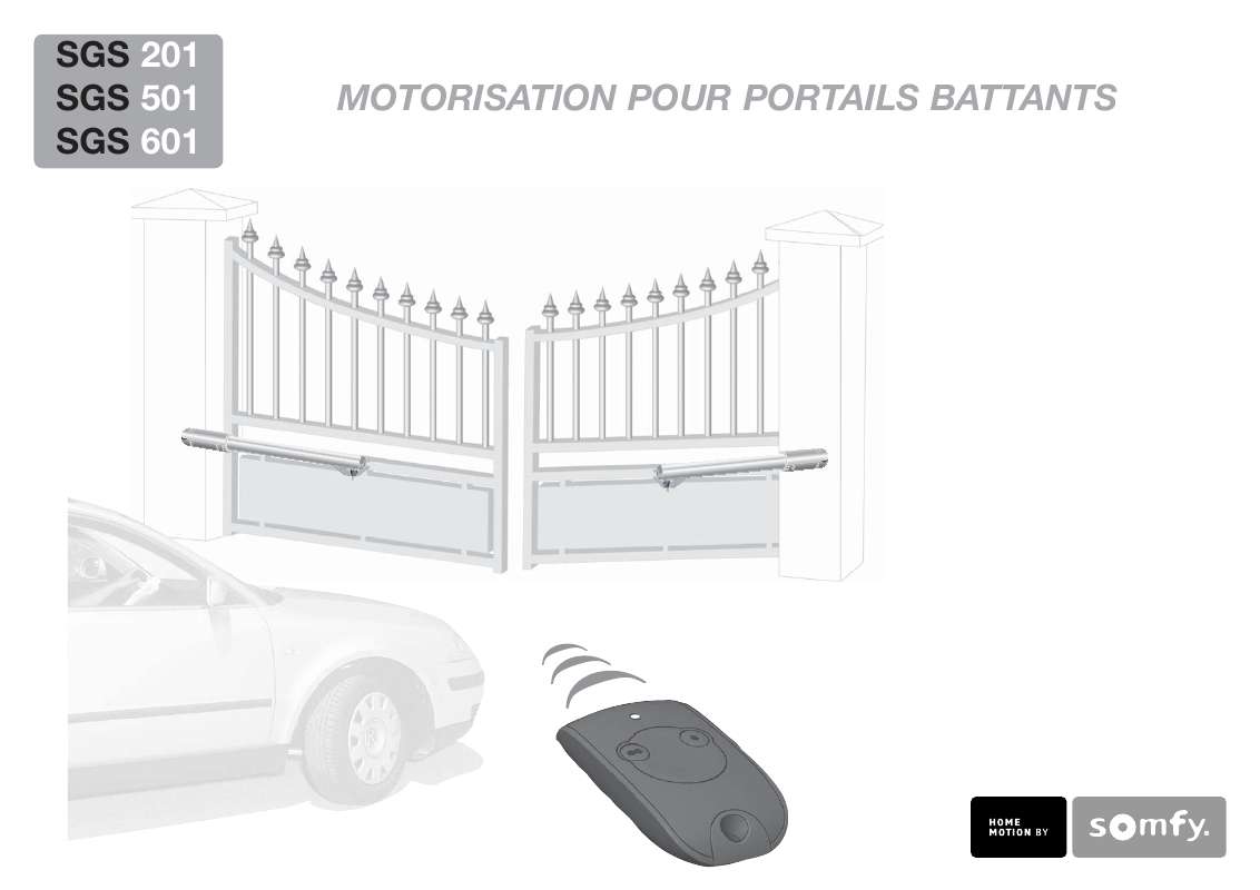Notice SOMFY SGS 501 - Trouver une solution à un problème SOMFY SGS 501 ...